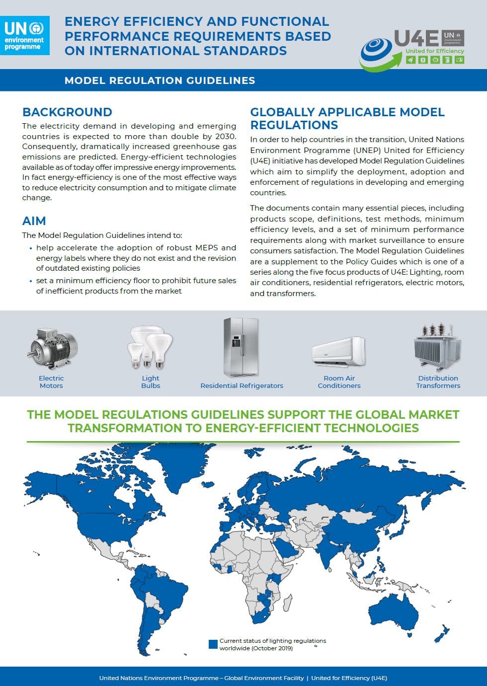 Model regulation guidelines brochure_cover - United for Efficiency Model regulation guidelines brochure_cover - United for Efficiency