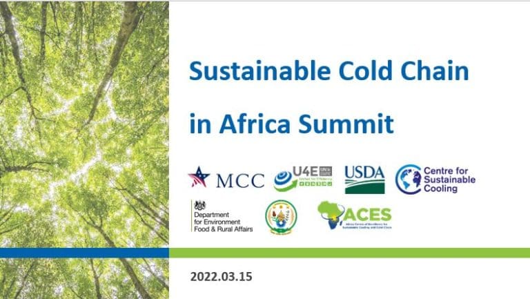 Sustainable Cold Chain in Africa Summit - United for Efficiency
